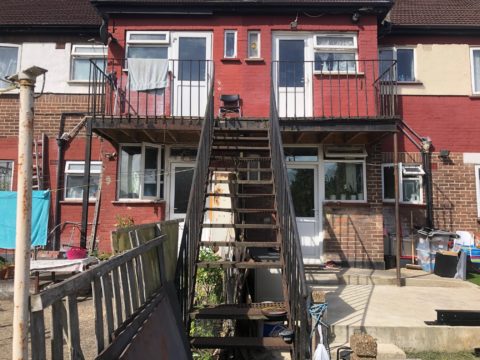 Rear Access Staircase & Double Landing Installation in Wembley - Arc ...