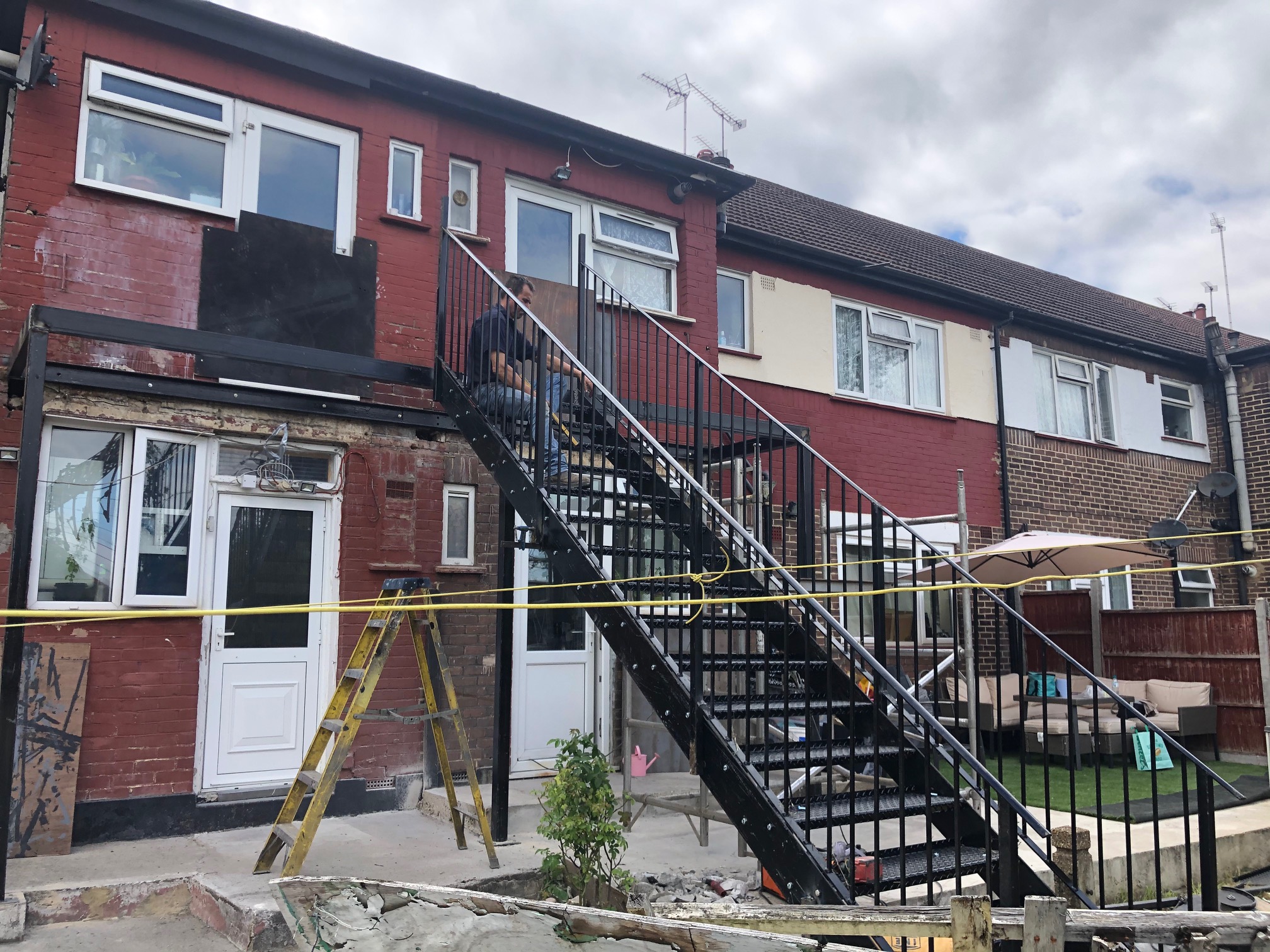 Rear Access Staircase & Double Landing Installation in Wembley - Arc ...