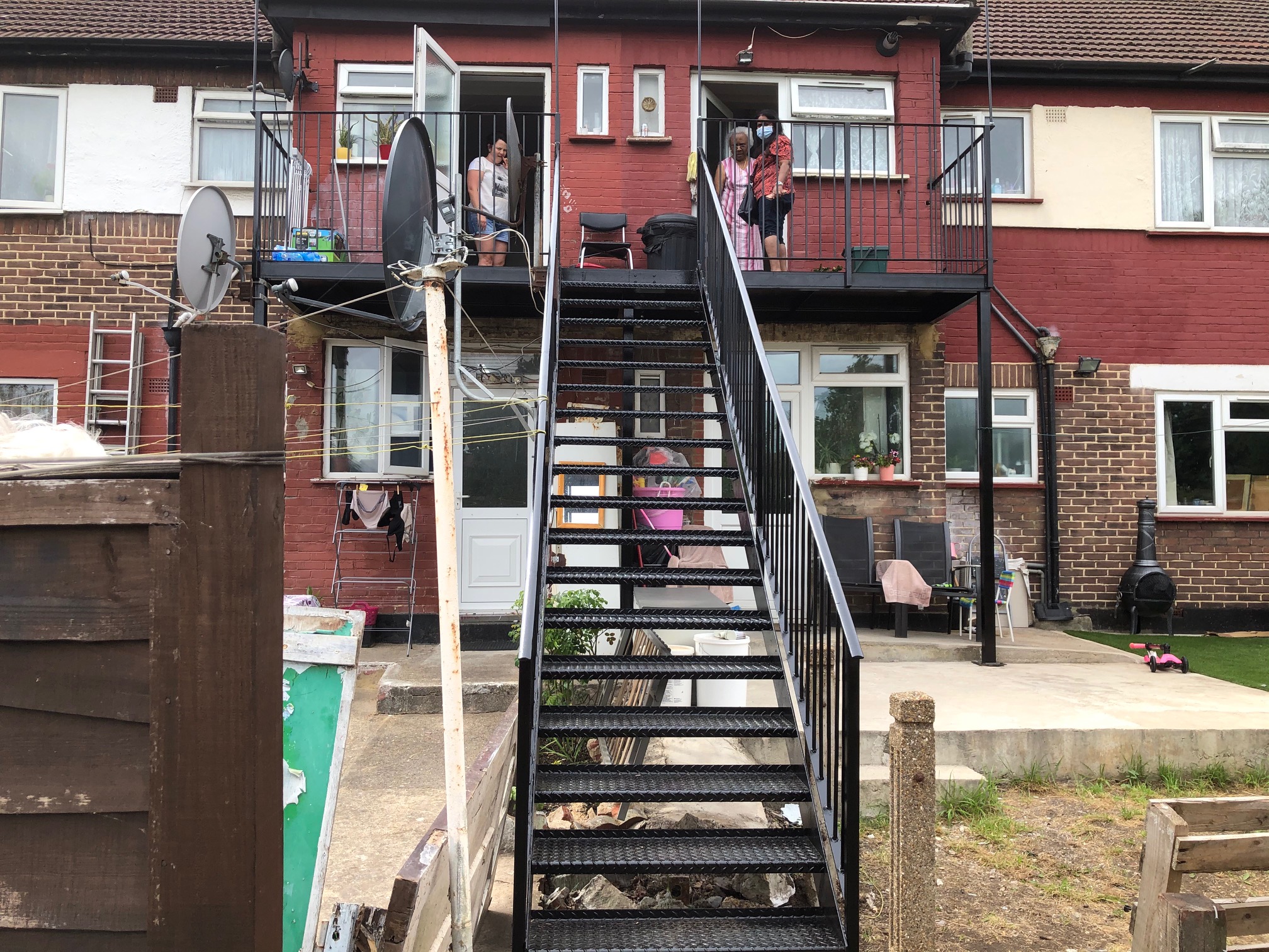 Rear Access Staircase & Double Landing Installation in Wembley - Arc ...