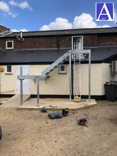Galvanised Steel Outdoor Staircase Installation in Datchet, Berkshire ...