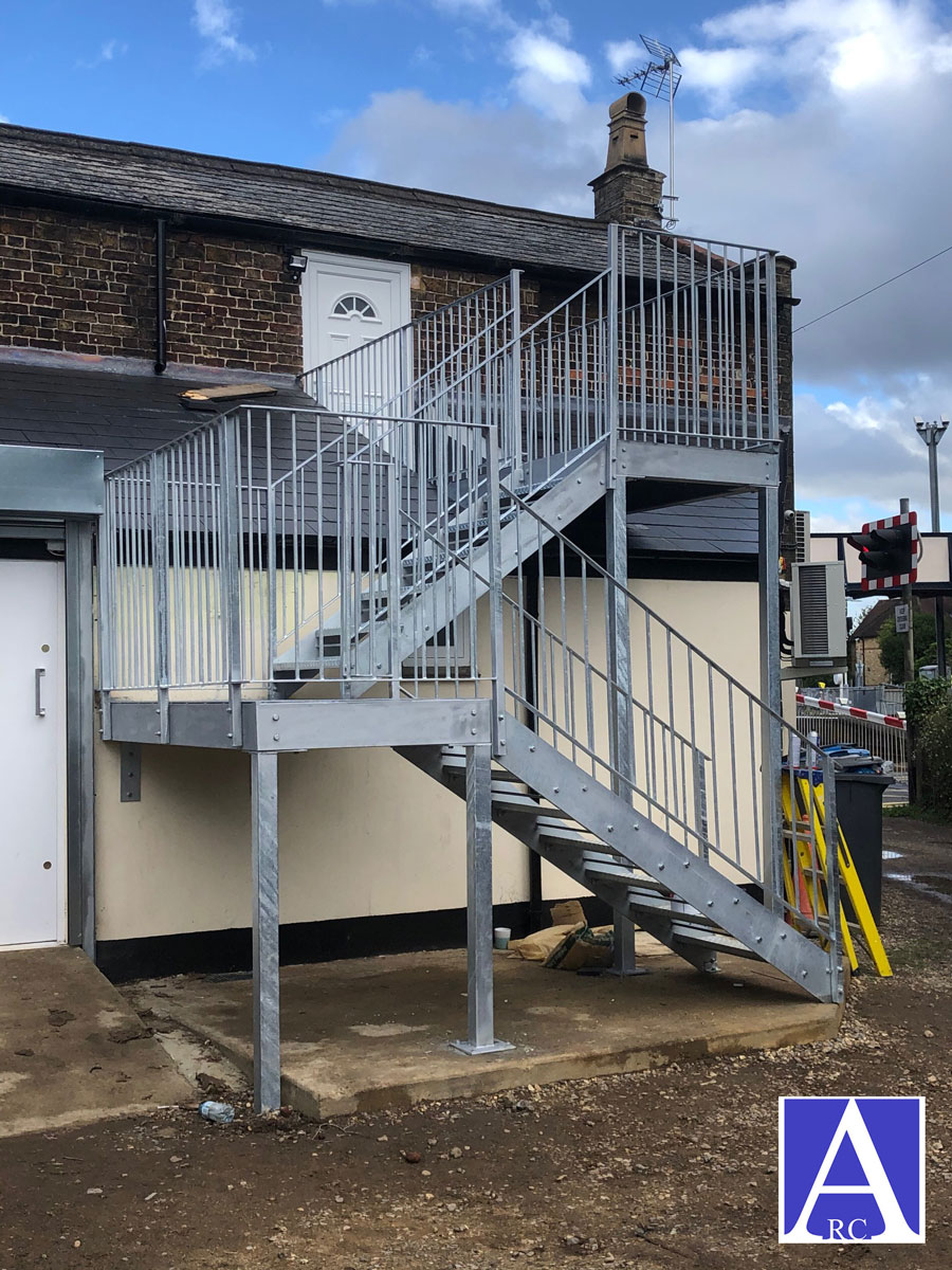 Galvanised Steel Outdoor Staircase Installation in Datchet, Berkshire ...